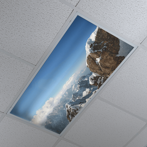 Snowy Mountaintops | Fluorescent Light Cover Insert – Apollo Design Made